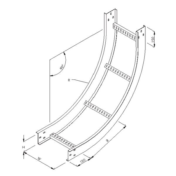Steel Cable Ladder- Internal Riser – Chi-Tak Electrical
