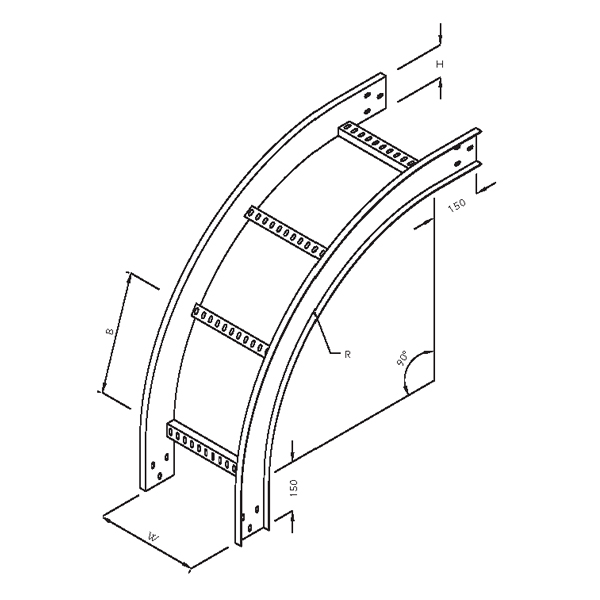 Steel Cable Ladder – External Riser – Chi-Tak Electrical